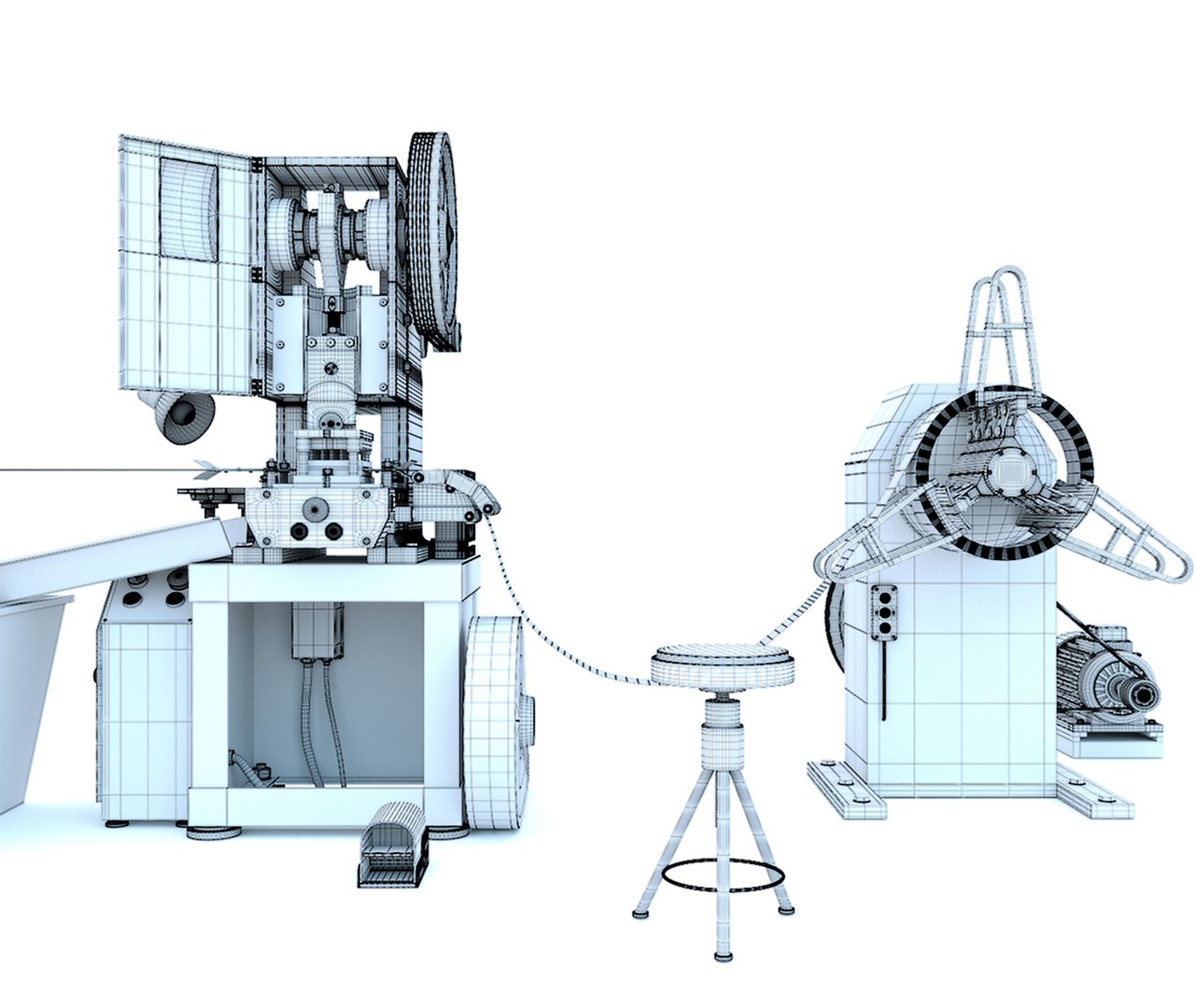 3D Machine tool mechanical press stamping line K2116 model - TurboSquid ...