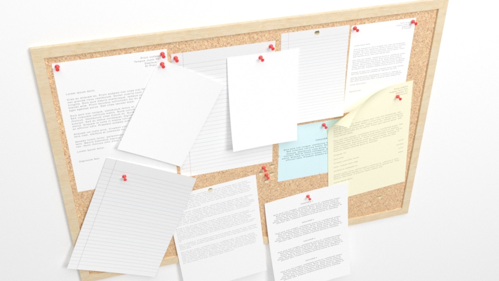 Cork Board X 3D - TurboSquid 1615237