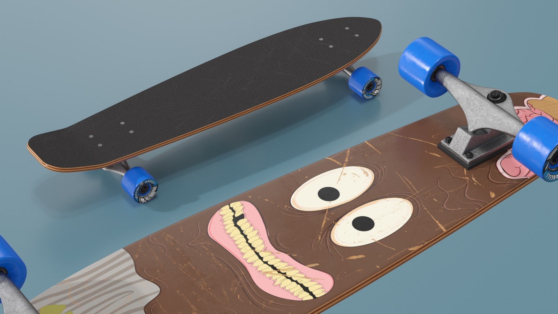 Cartoon Design Skateboards Collection Model - TurboSquid 2413931