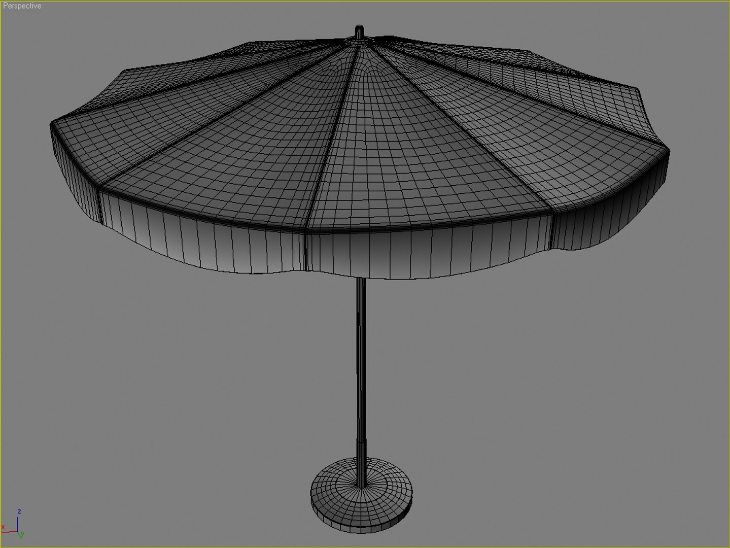 3ds beach parasol