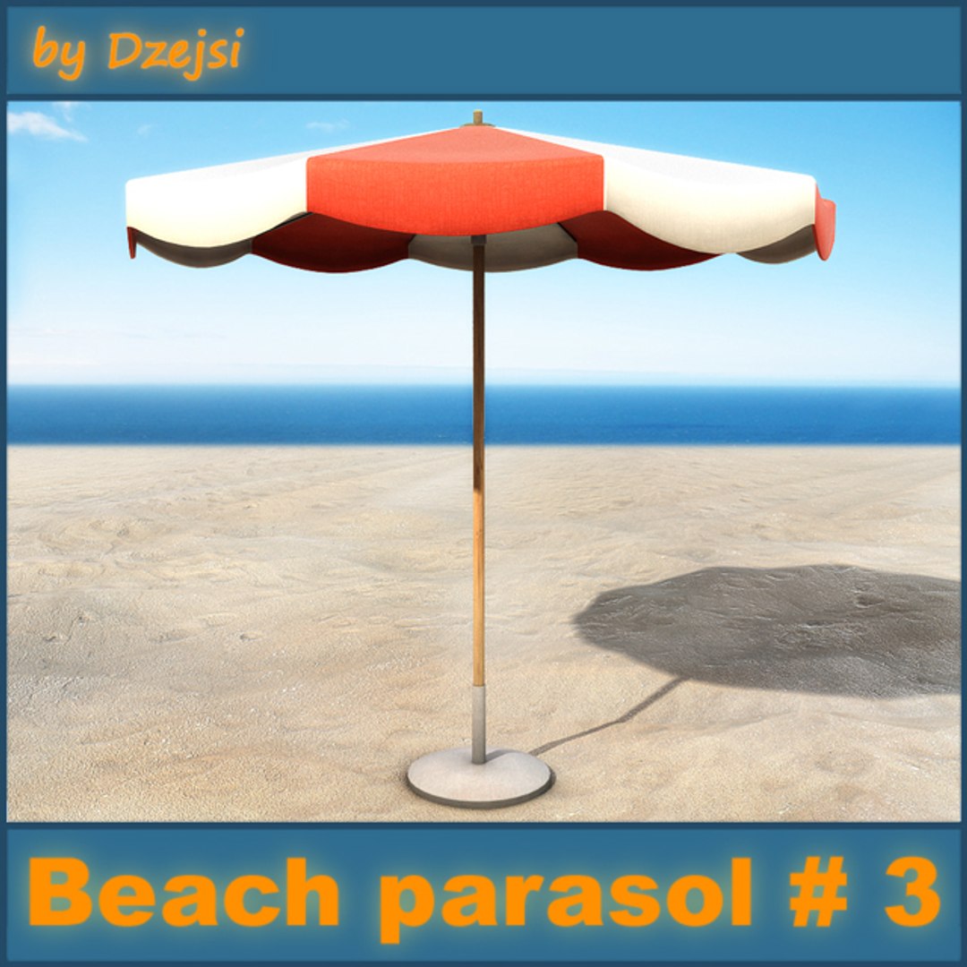 3ds beach parasol