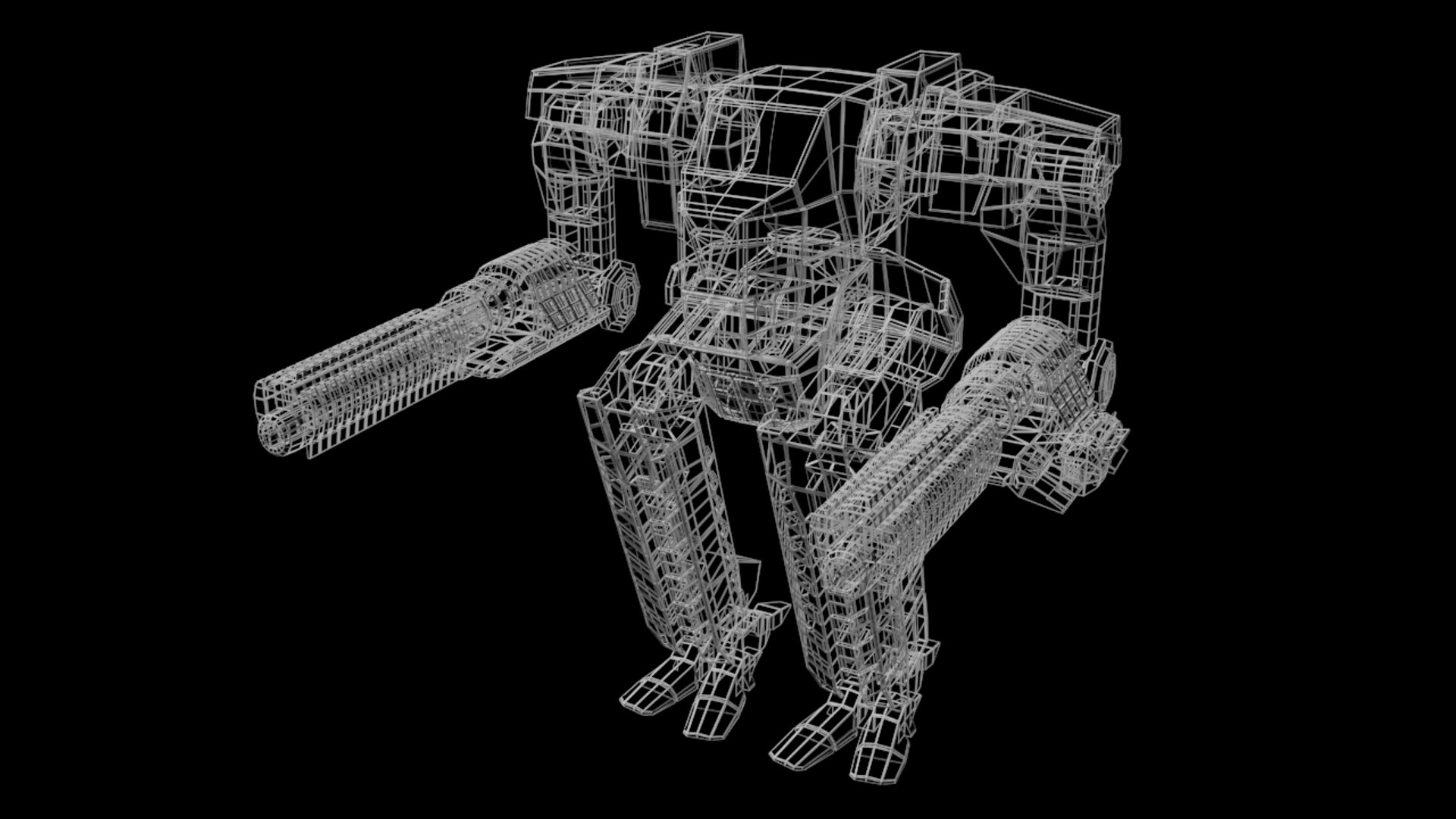 mech walking robot rigging max