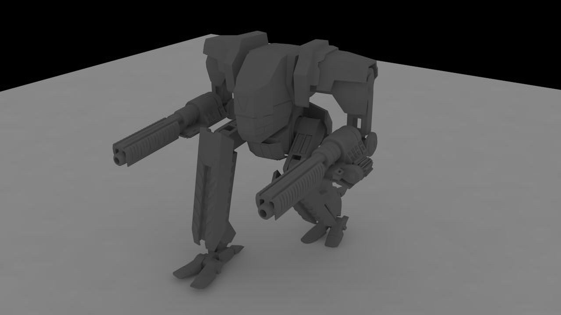 mech walking robot rigging max