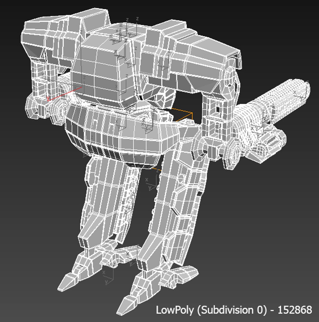 mech walking robot rigging max