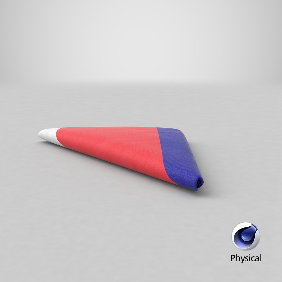 Flag folded triangle france 3D model - TurboSquid 1567919