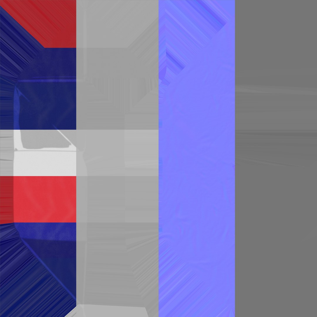 Flag folded triangle france 3D model - TurboSquid 1567919