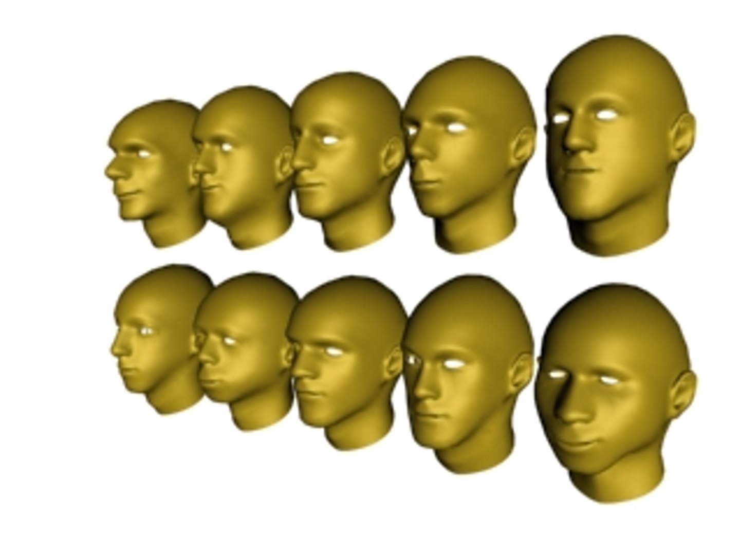 3ds Max 10 Male Mesh Heads