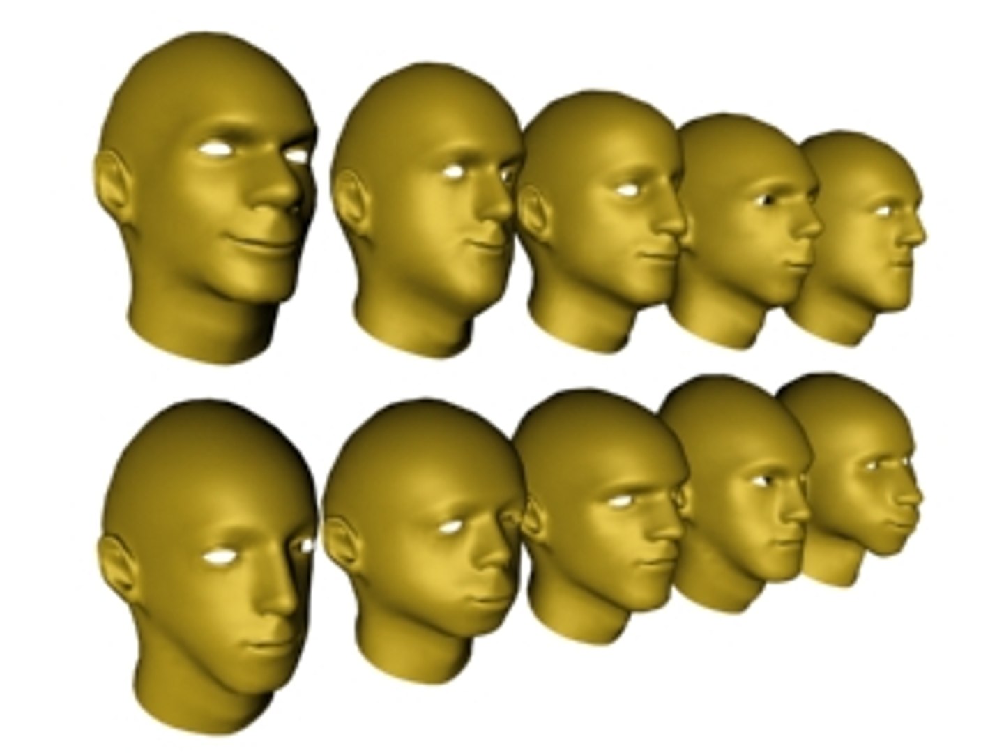 3ds Max 10 Male Mesh Heads