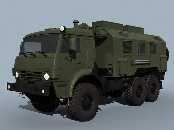 russian kamaz trucks 3d model