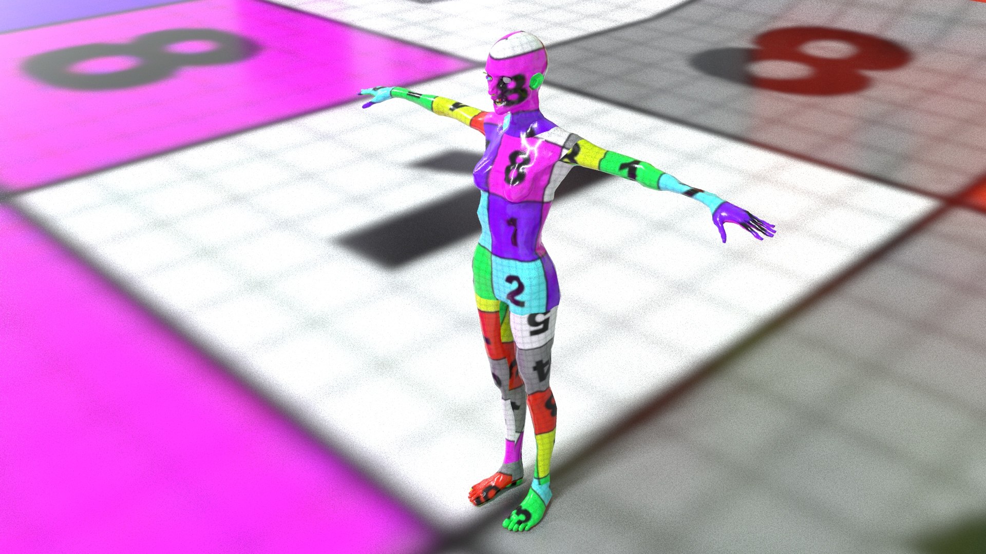 3D Model Laos Female Skinny Zombie - TurboSquid 2294772