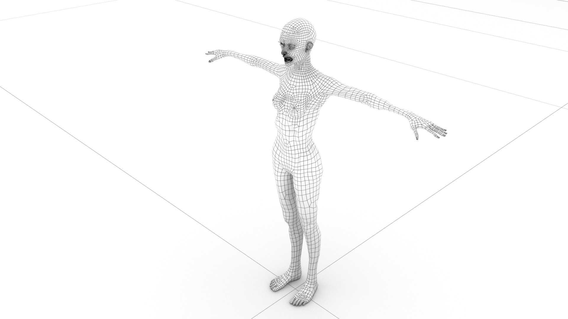 3D Model Laos Female Skinny Zombie - TurboSquid 2294772