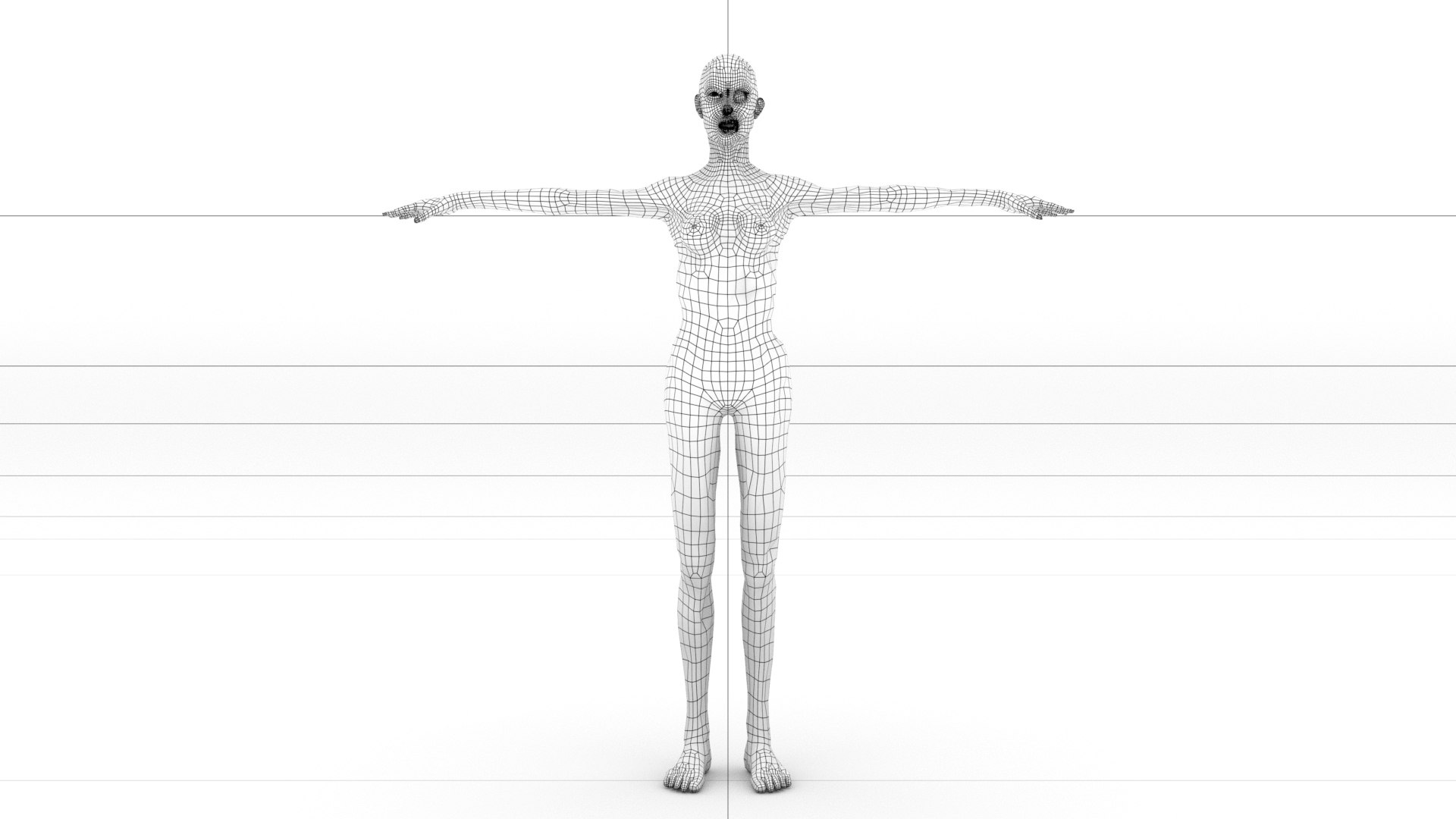 3D Model Laos Female Skinny Zombie - TurboSquid 2294772