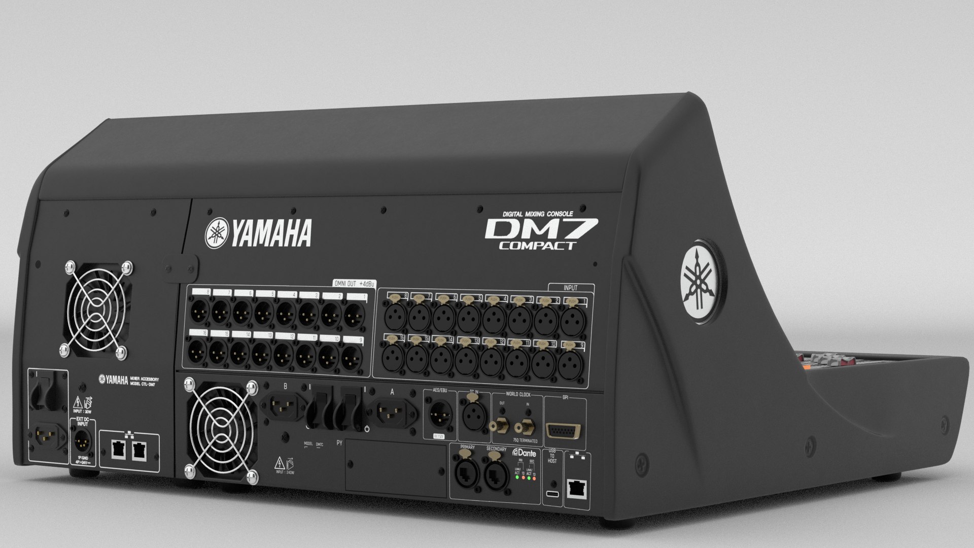 Yamaha DM7-EX Compact Digital Mixing Console With Expansion Controller 3D Model - TurboSquid 2303243