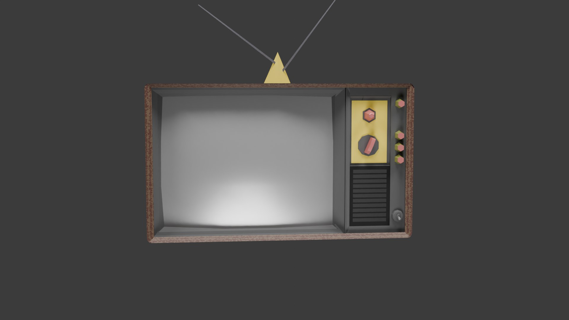 Free 3D Vintage Low Poly TV - TurboSquid 2236262
