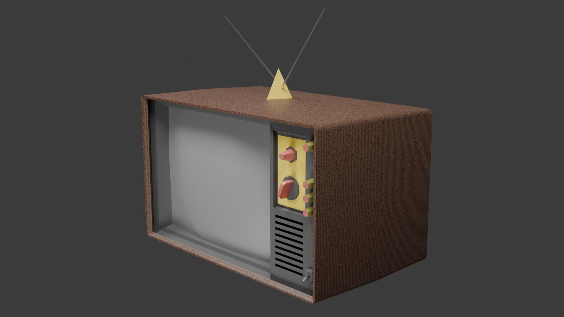 Free 3D Vintage Low Poly TV - TurboSquid 2236262