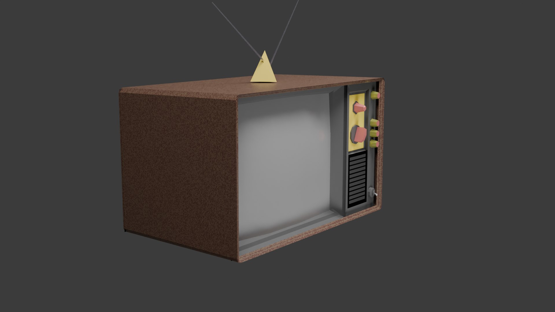 Free 3D Vintage Low Poly TV - TurboSquid 2236262