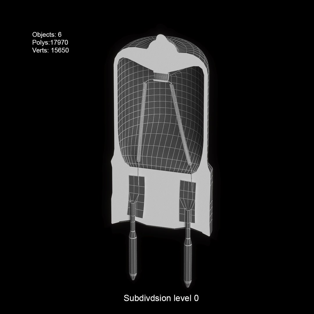 Halogen Lightbulb 3d Model