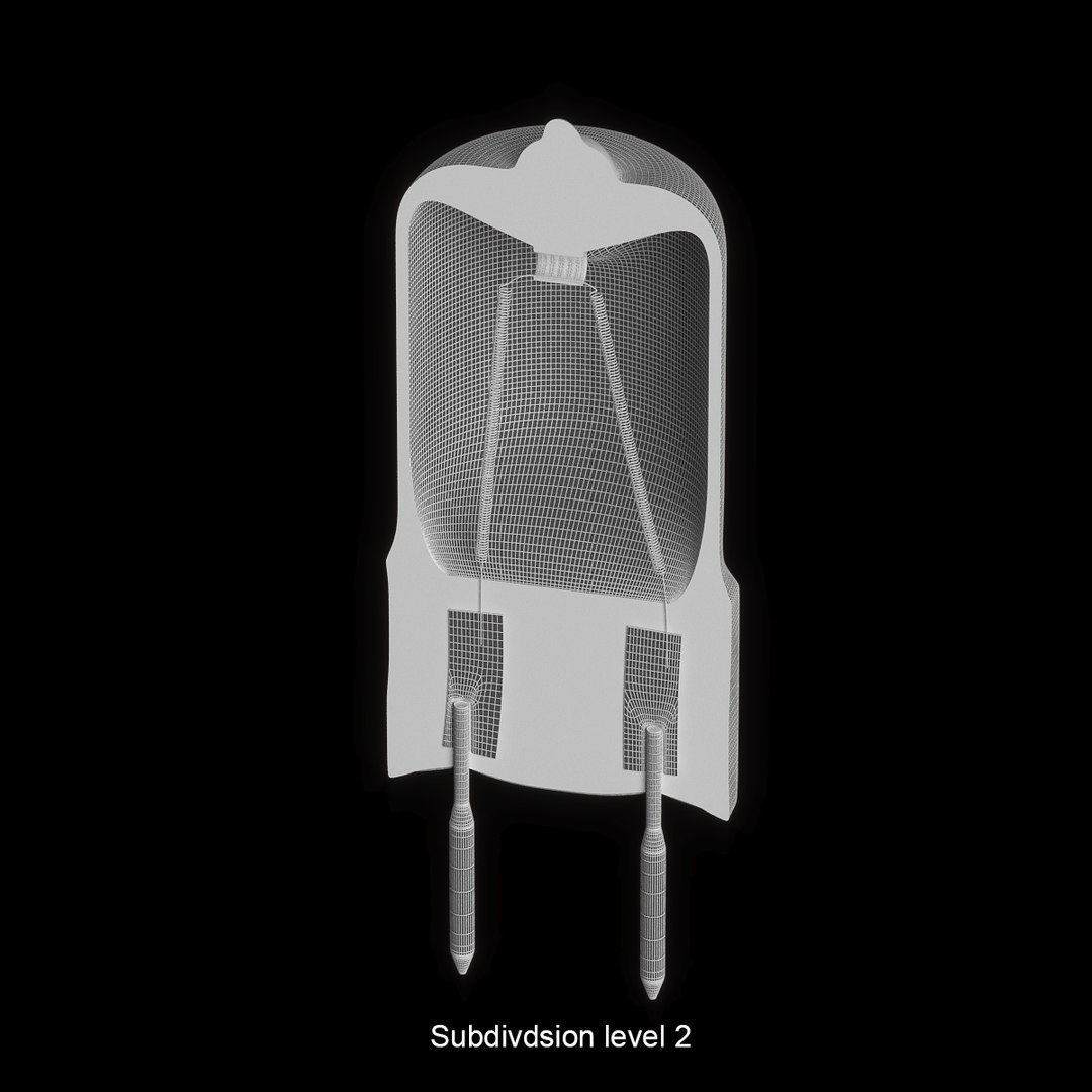 Halogen Lightbulb 3d Model