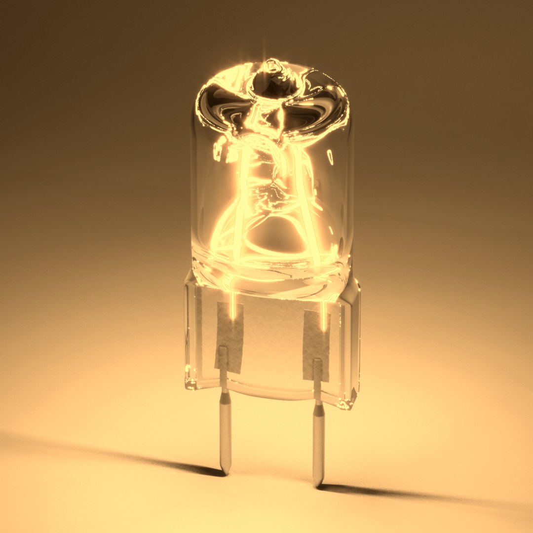 Halogen Lightbulb 3d Model