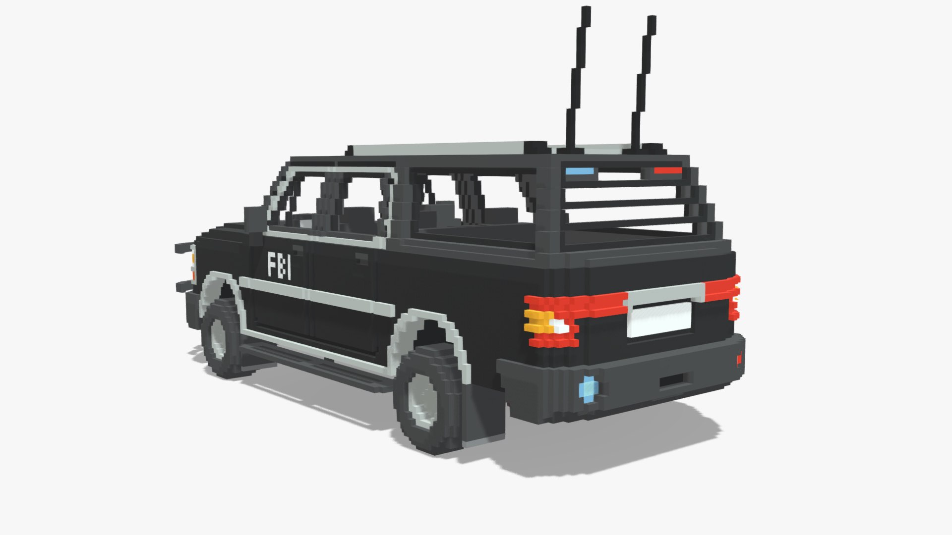 3D Voxel FBI SUV Model - TurboSquid 2309764