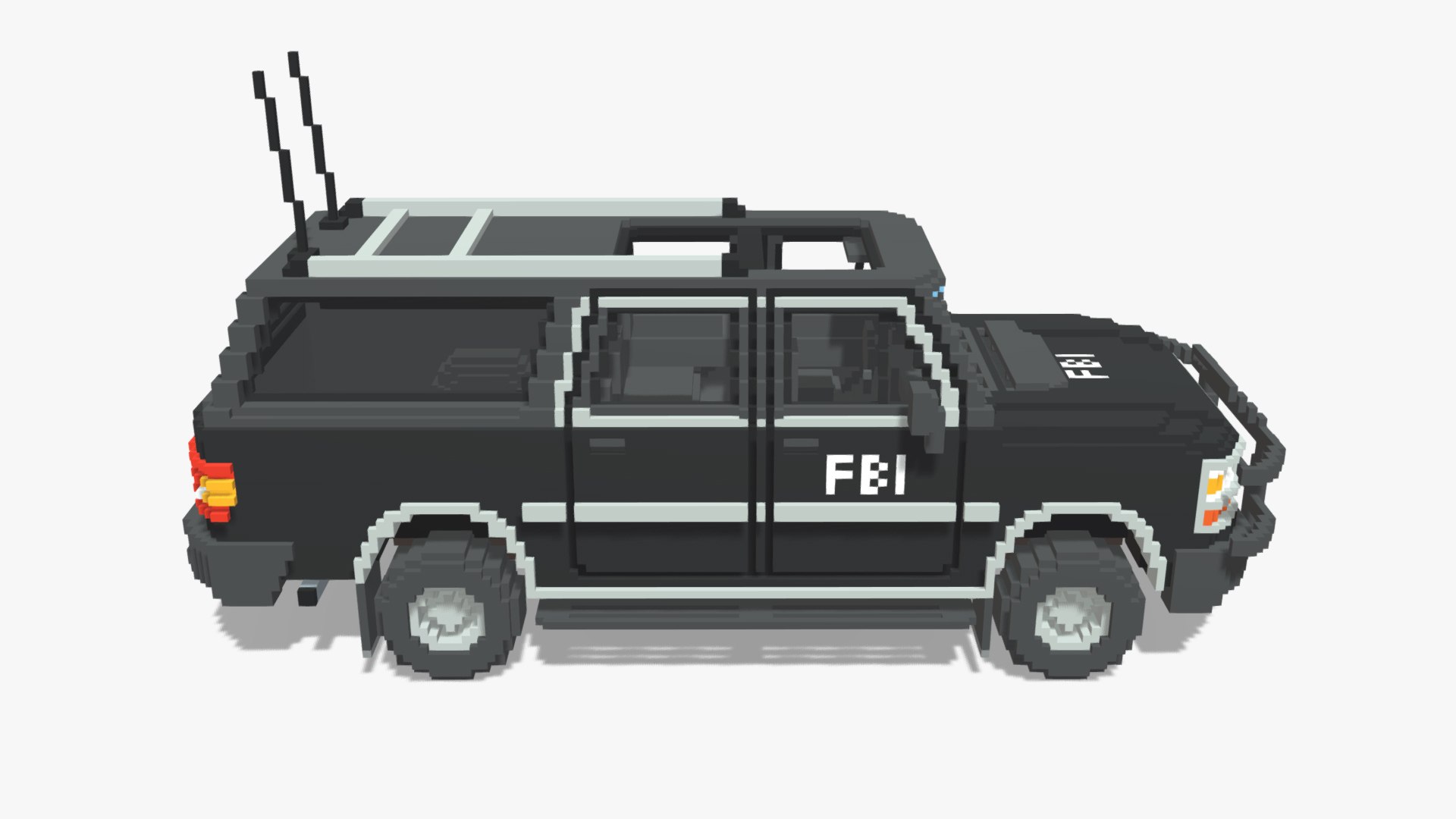 3D Voxel FBI SUV Model - TurboSquid 2309764