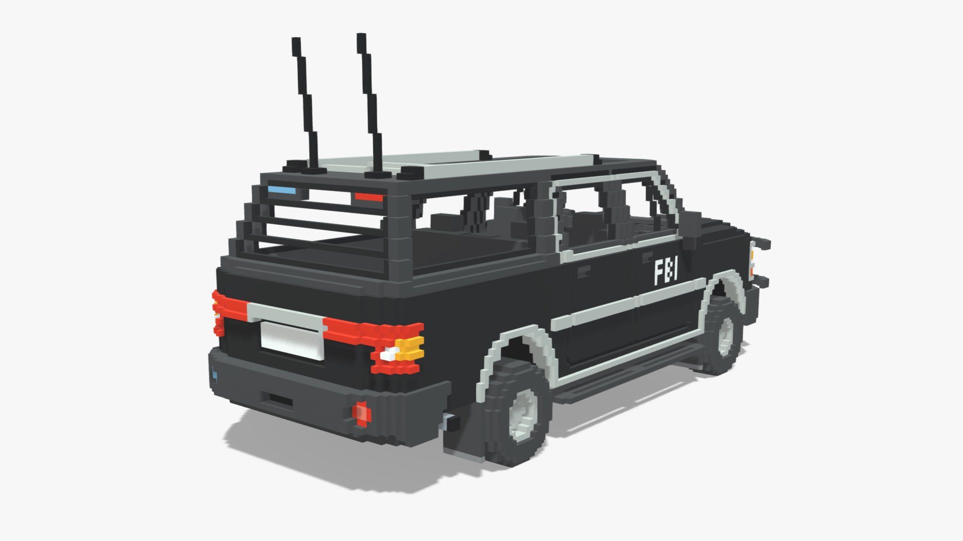 3D Voxel FBI SUV Model - TurboSquid 2309764