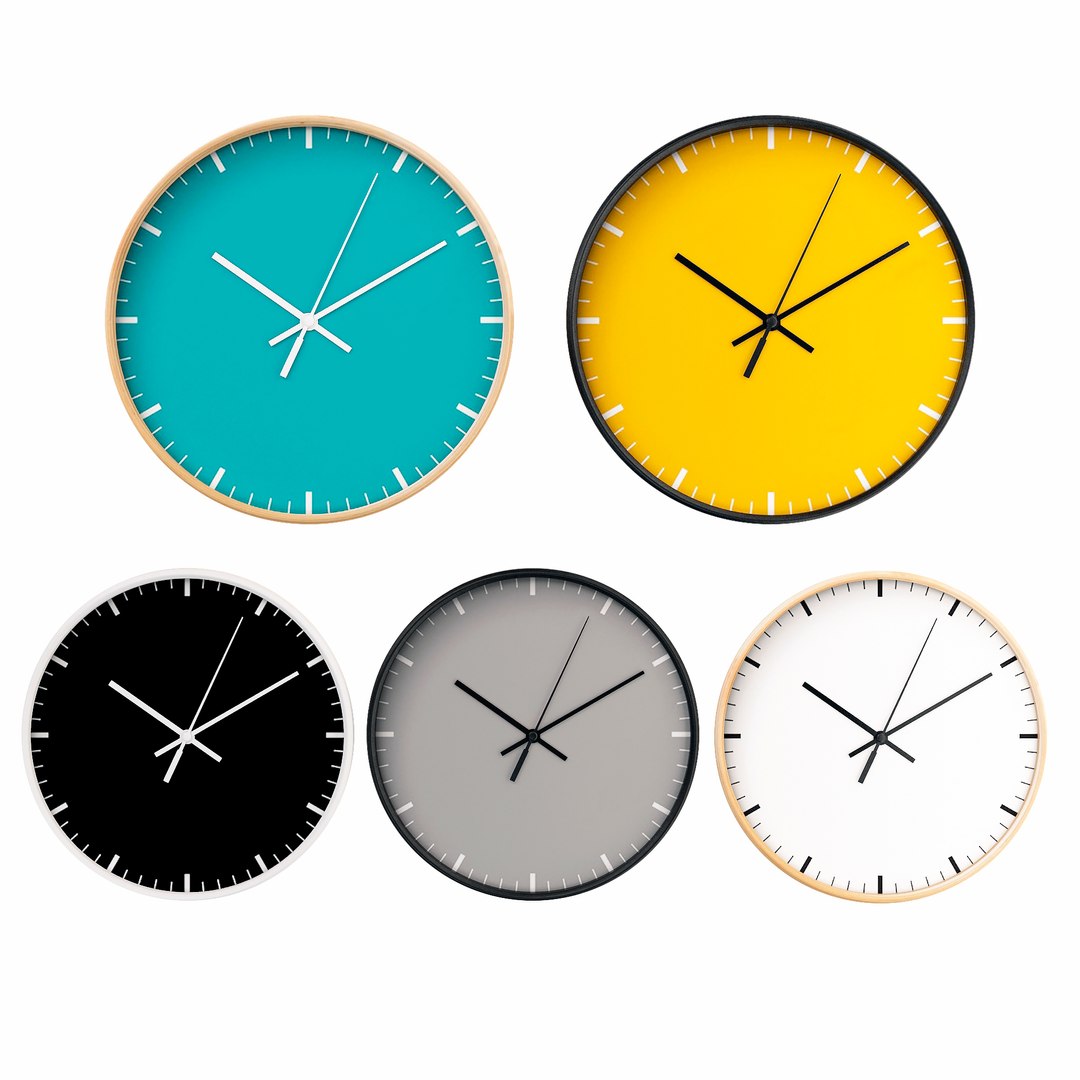 Wall Clock Set 05 Model - TurboSquid 1372736
