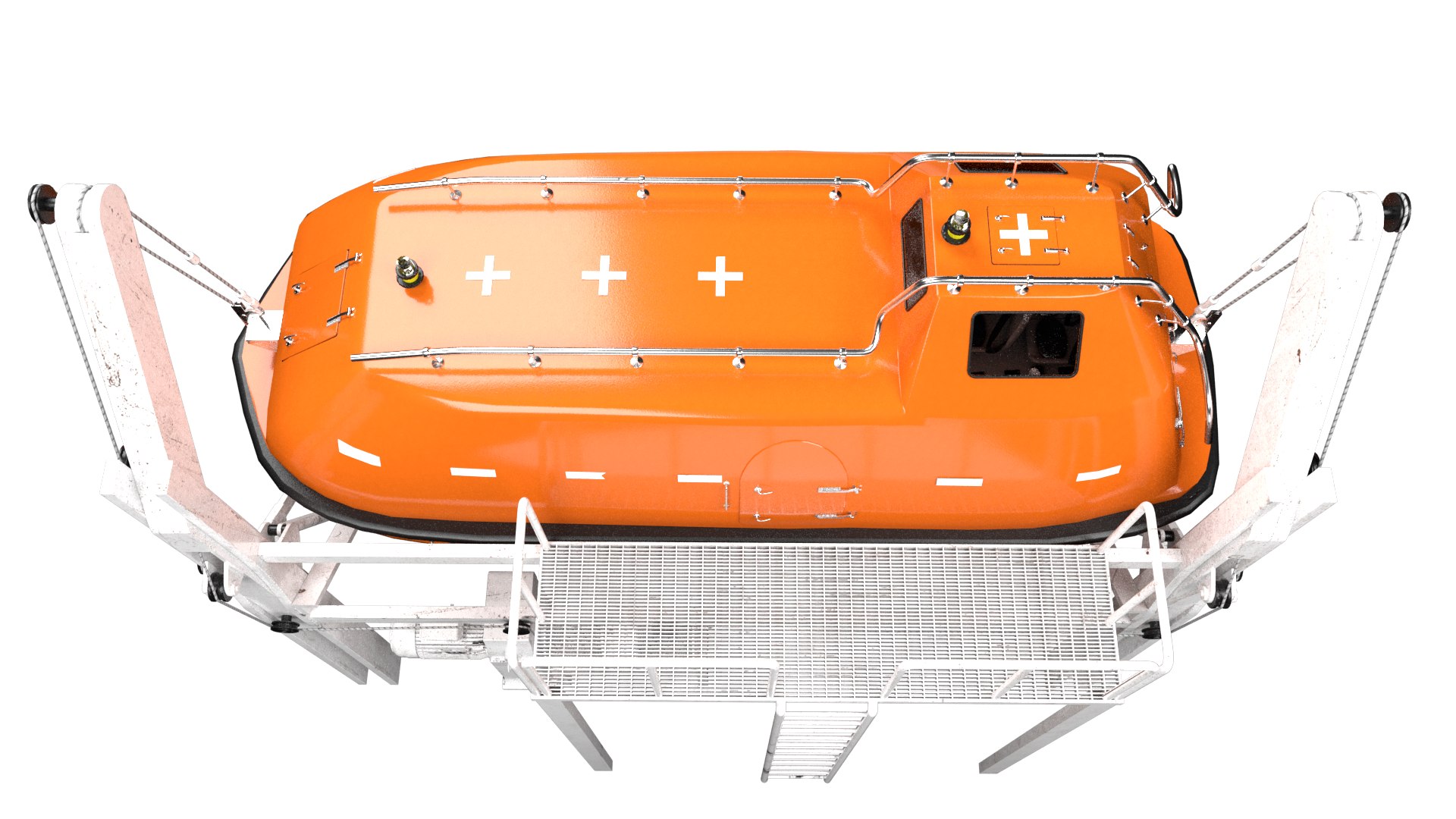 3D Fully Enclosed Lifeboat - TurboSquid 1486221
