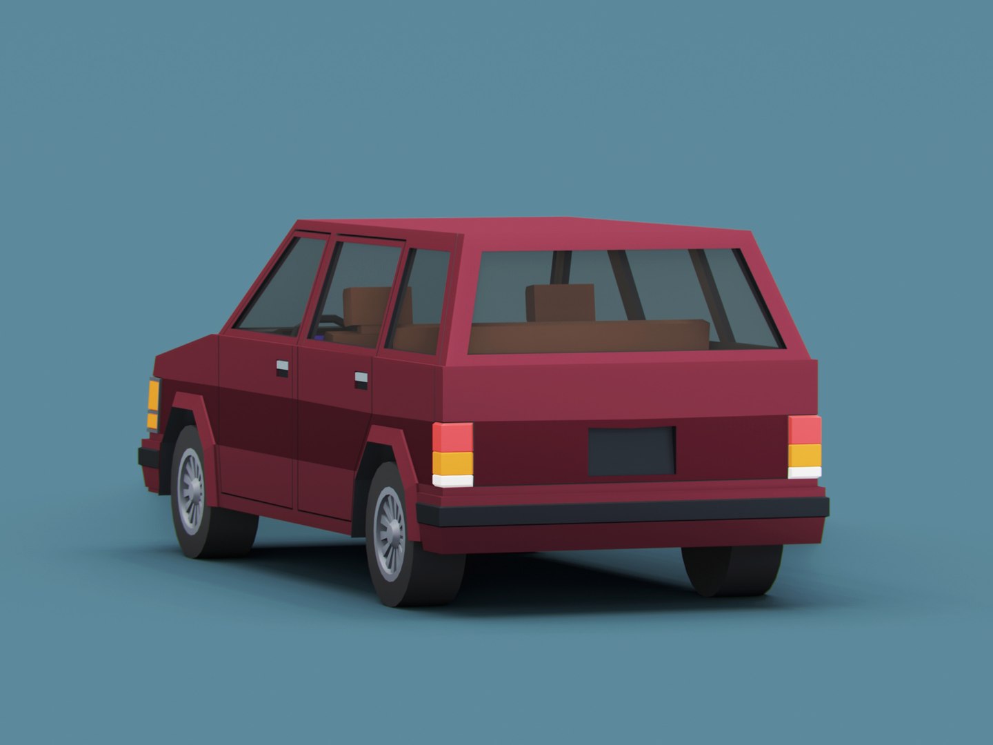 Stylized Cartoon Minivan 80s 3D Model - TurboSquid 1961659