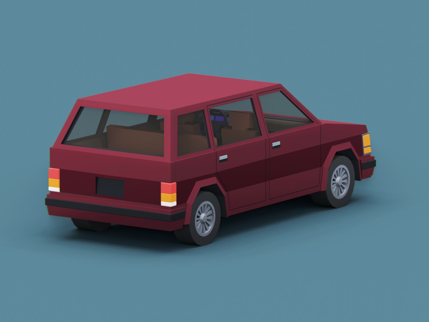 Stylized Cartoon Minivan 80s 3D Model - TurboSquid 1961659