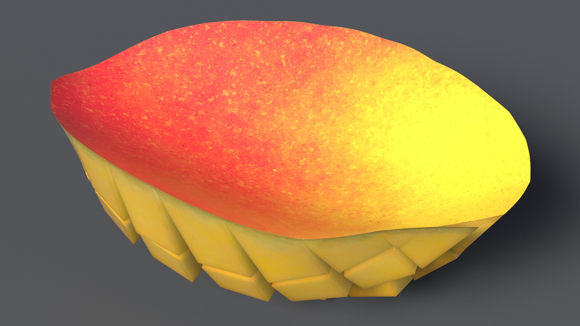 Mango Cut In Squares Red Model - TurboSquid 2108905