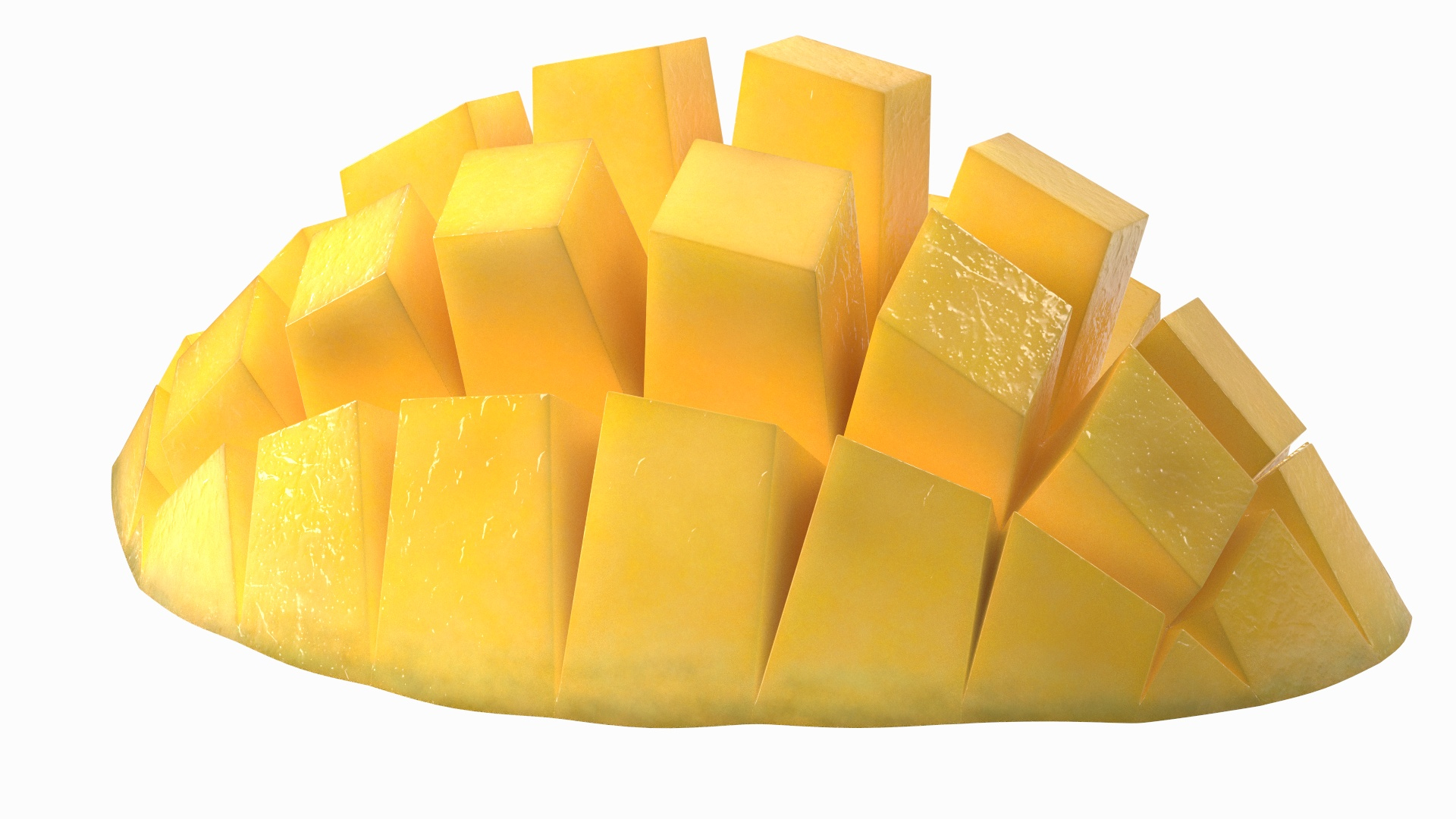 Mango Cut In Squares Red Model - TurboSquid 2108905