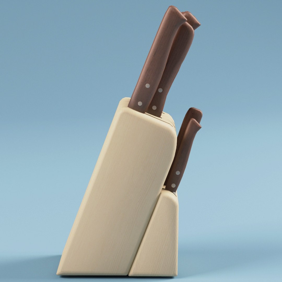3d Model Knife Block