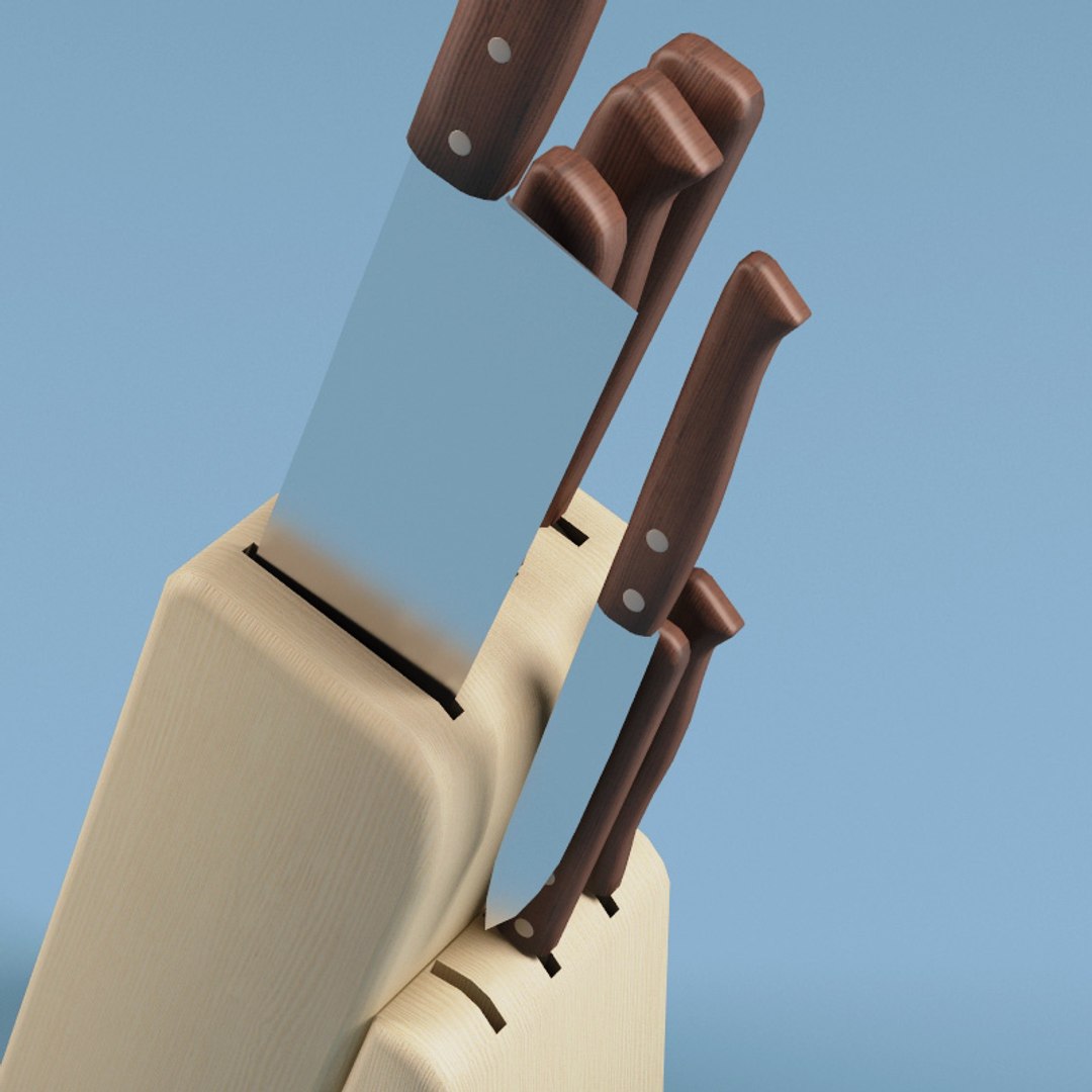 3d Model Knife Block
