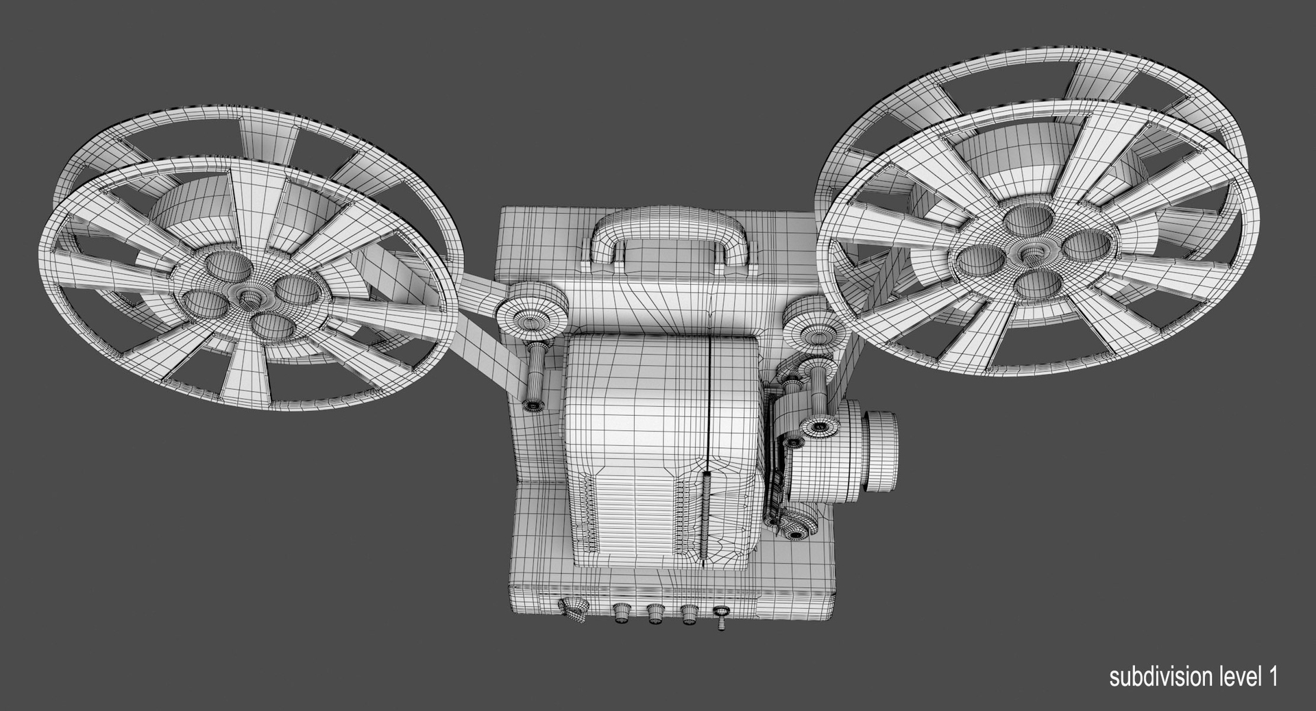 3d model of movie projector