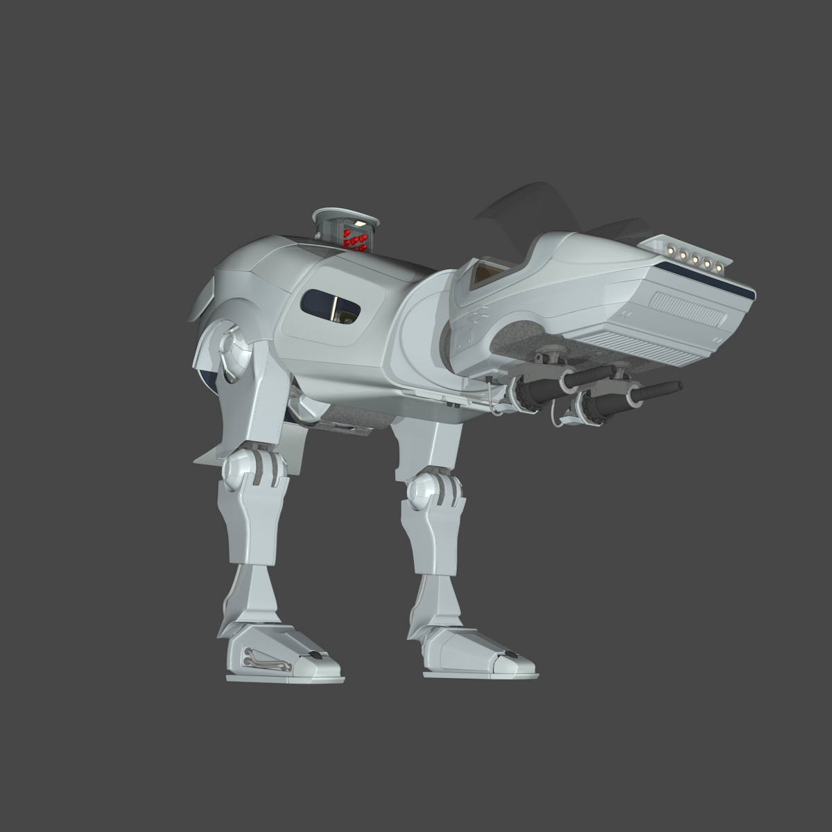 sci-fi combat walker 3d model