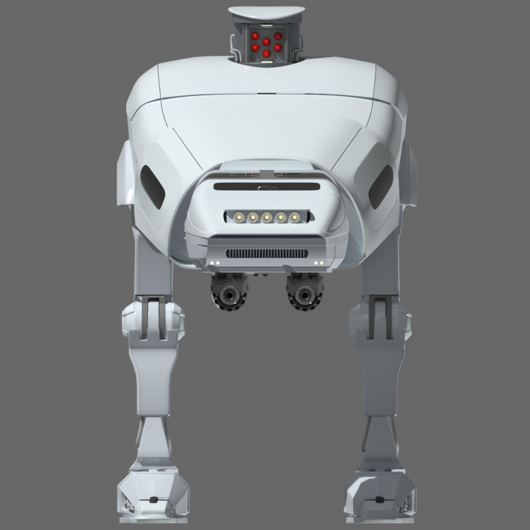 sci-fi combat walker 3d model