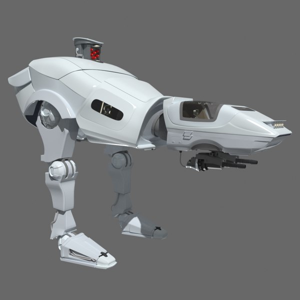 sci-fi combat walker 3d model