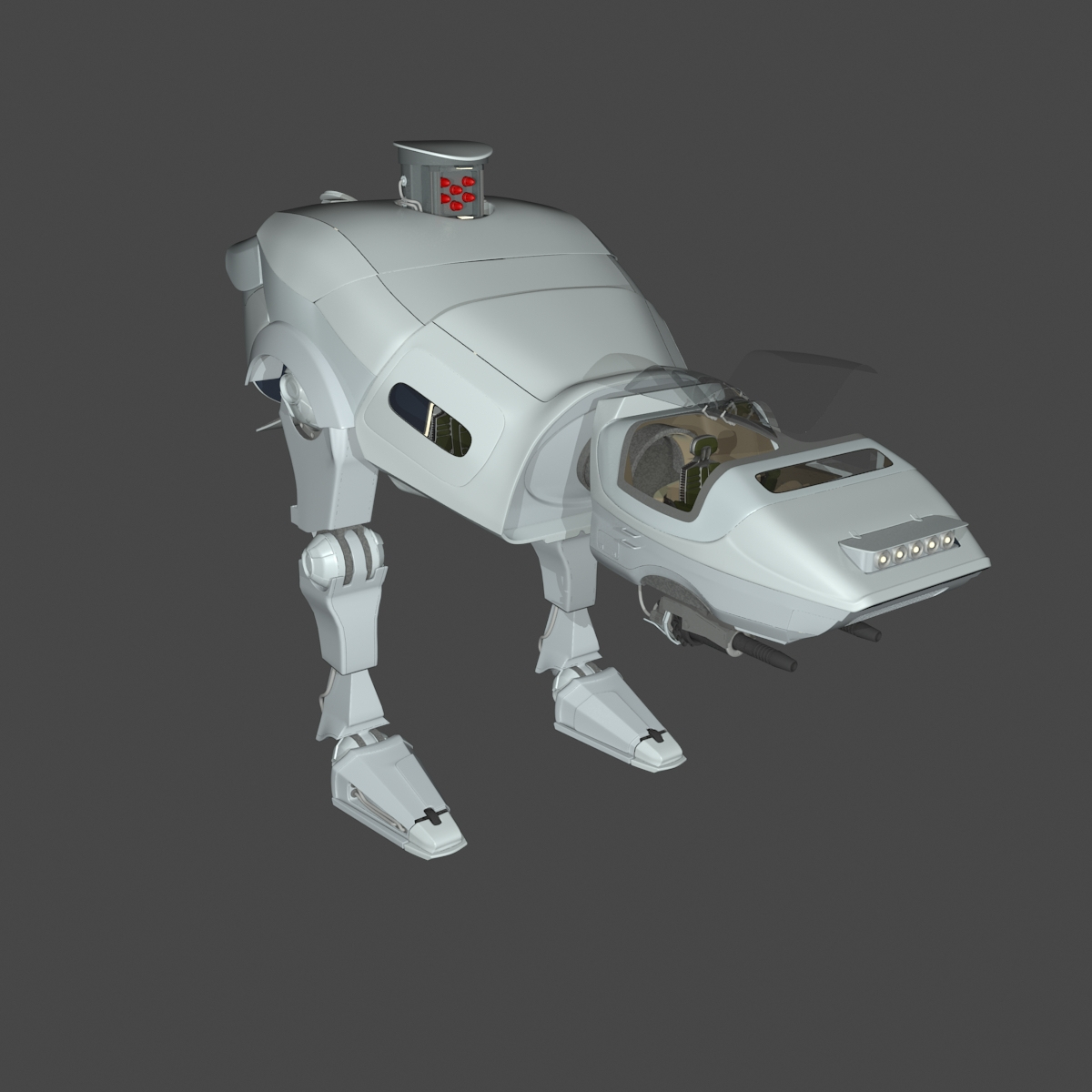 sci-fi combat walker 3d model