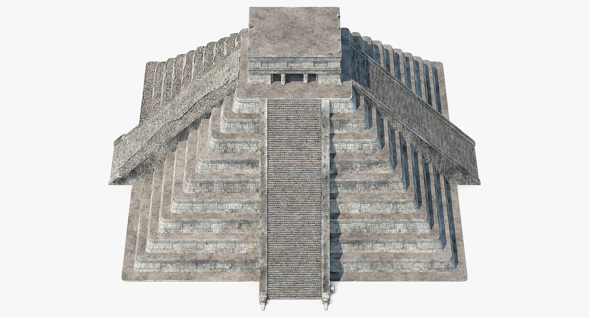 3D ancient mayan pyramid model - TurboSquid 1419209