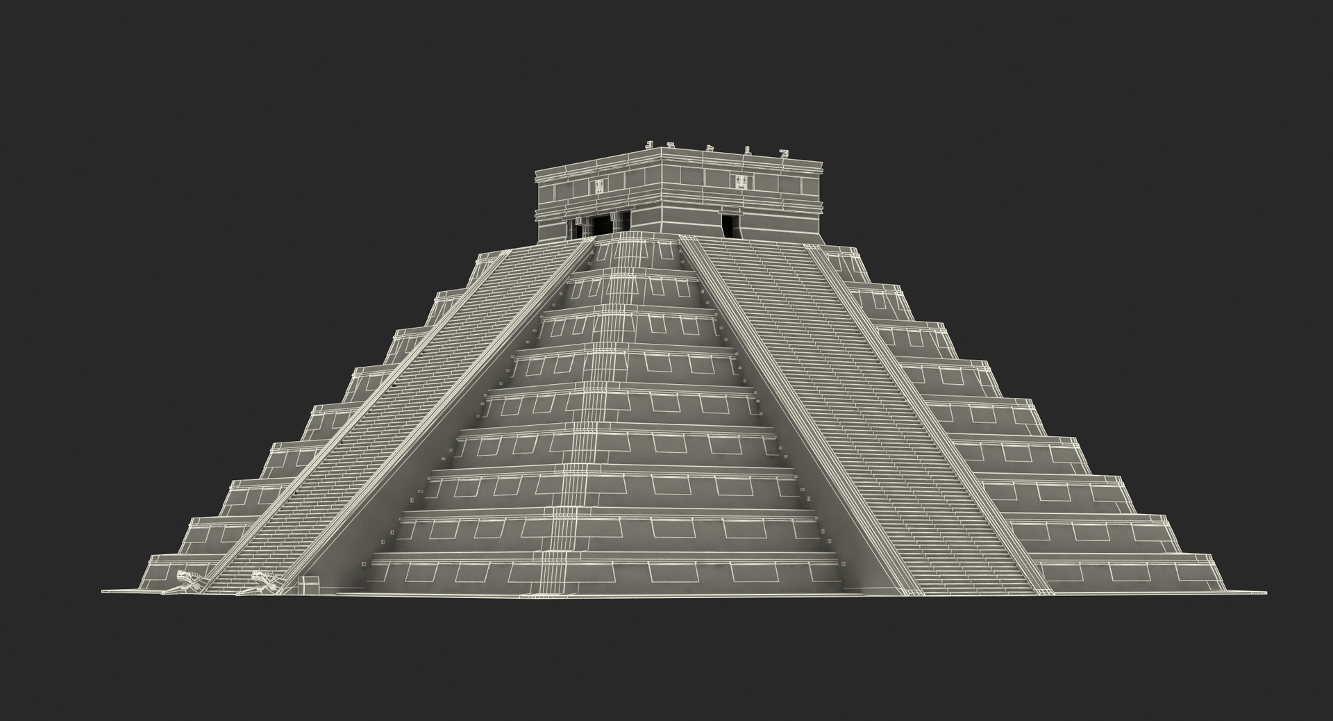 3D Ancient Mayan Pyramid Model - TurboSquid 1419209