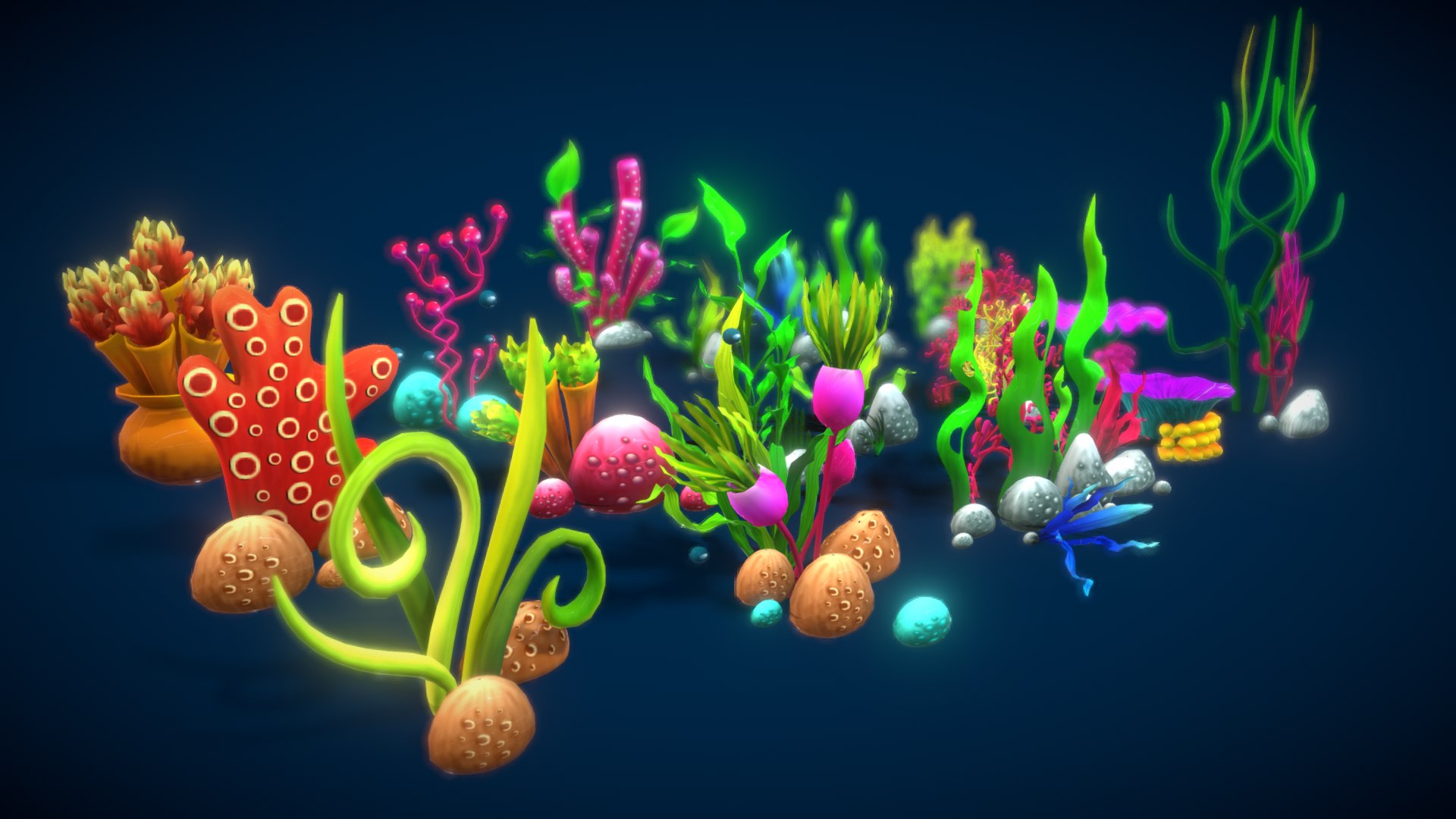 Cartoon Seaweed 7 3D Model - TurboSquid 2134553