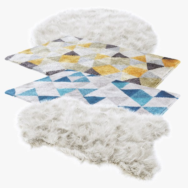 3D furry rug model - TurboSquid 1226568
