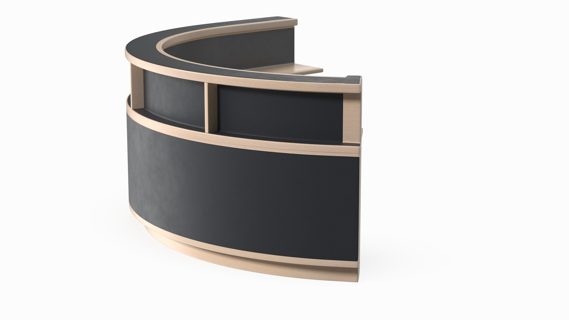 Reception Desk C Shape 3D - TurboSquid 2321529
