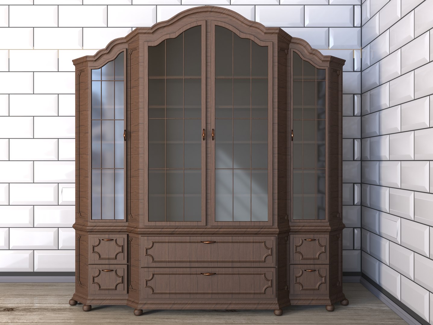 Old Antique Wardrobe Bookcase Model - TurboSquid 1695850