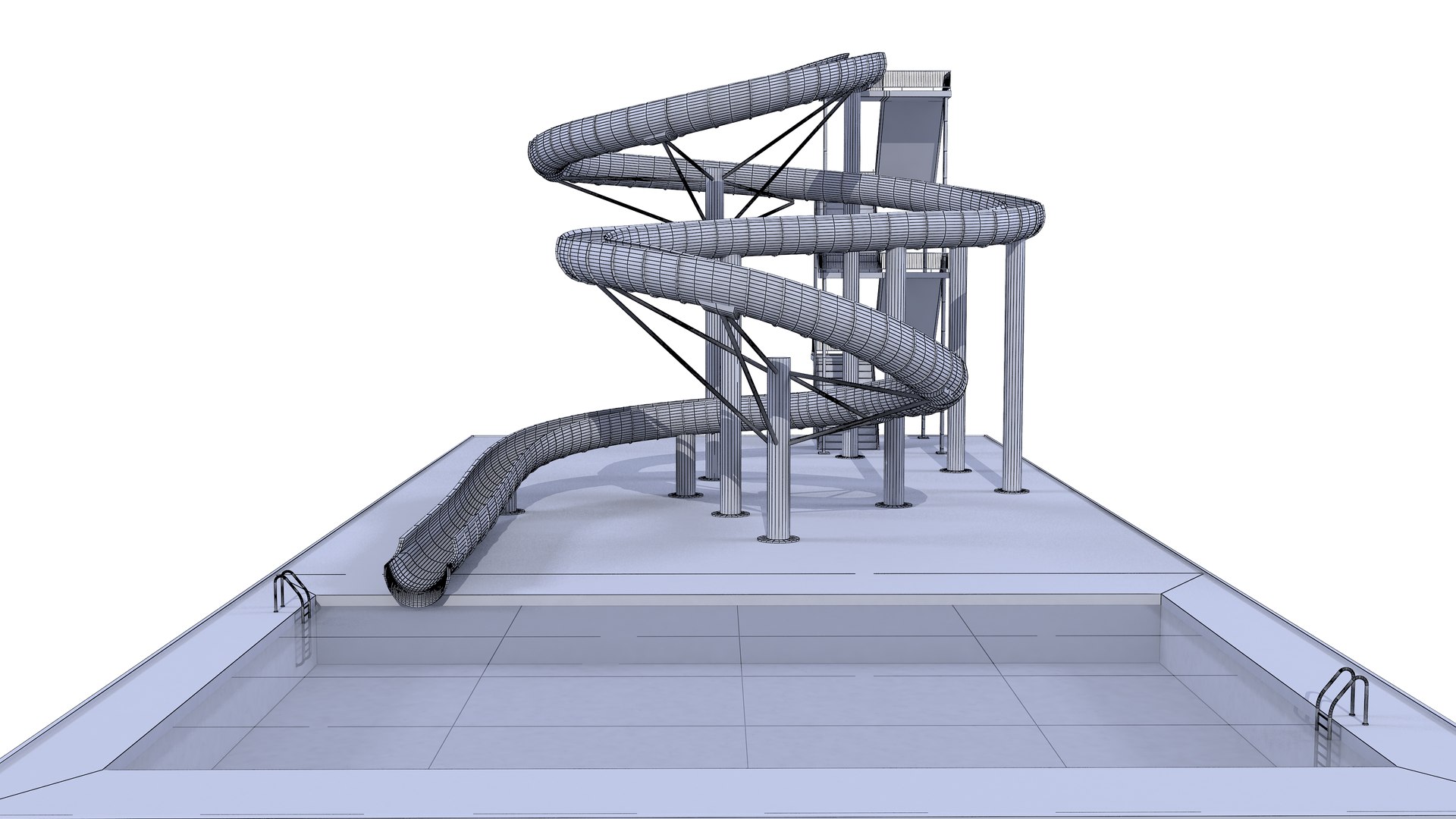 Water Slide 3D Model - TurboSquid 1662446