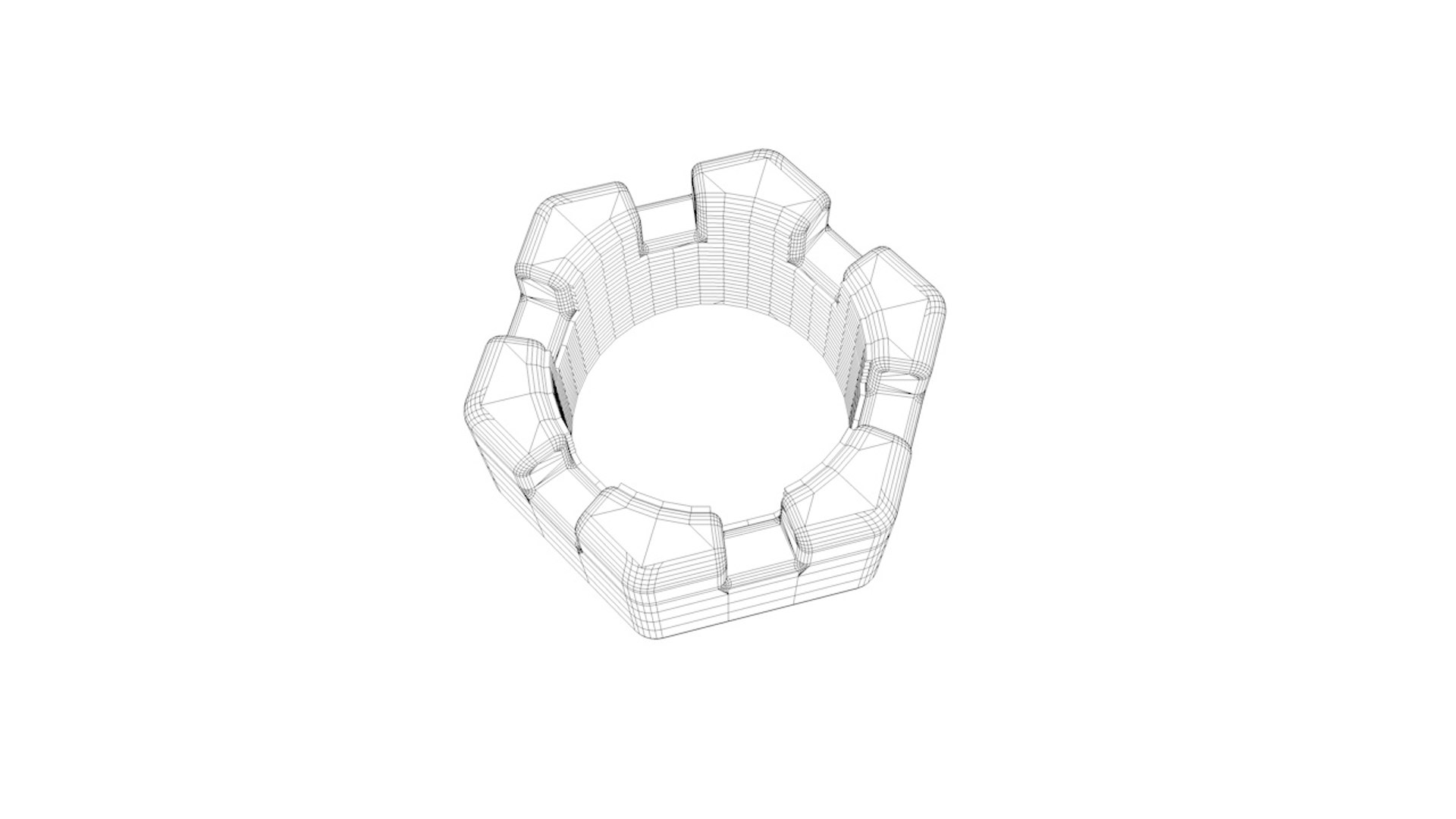 Castellated nuts model - TurboSquid 1557872