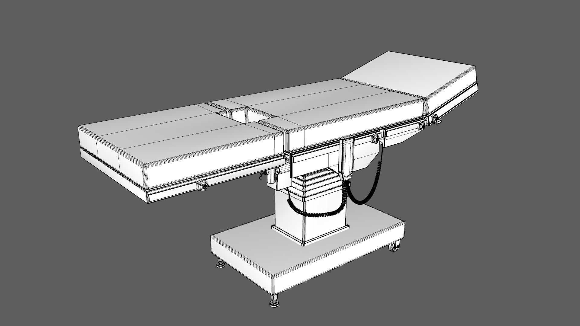 Surgical Bed Medical Low-poly 3D Model Model - TurboSquid 2339647