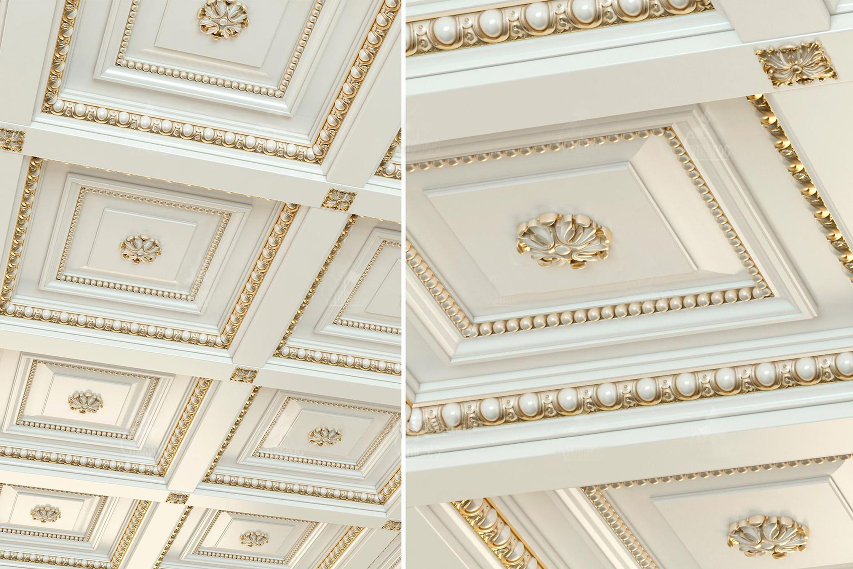 Classical coffered ceiling 3D model 3D model - TurboSquid 1830882