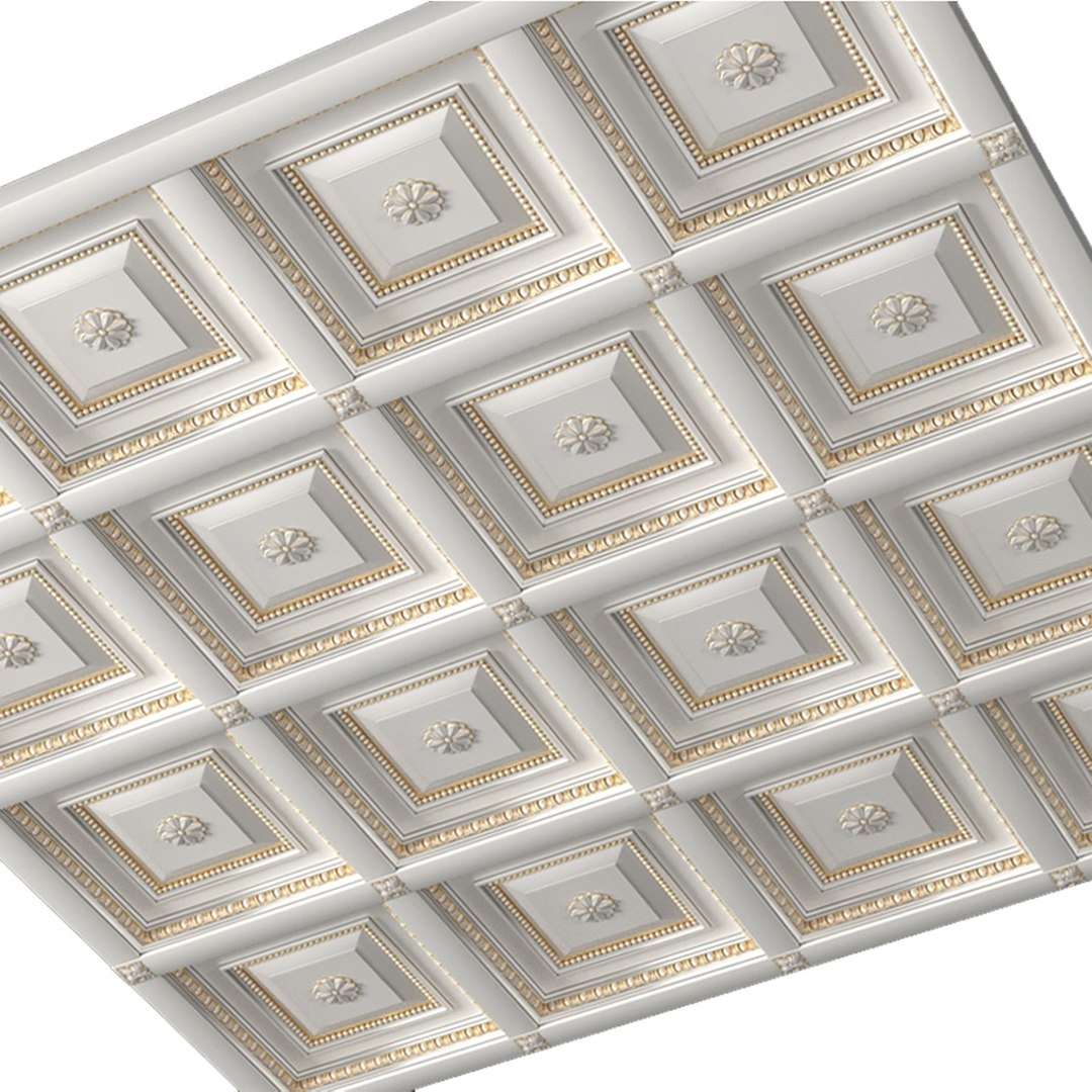 Classical Coffered Ceiling 3D Model 3D Model - TurboSquid 1830882